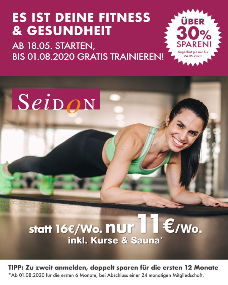 Jetzt starten und bis 1. August gratis trainieren | Seidon.de